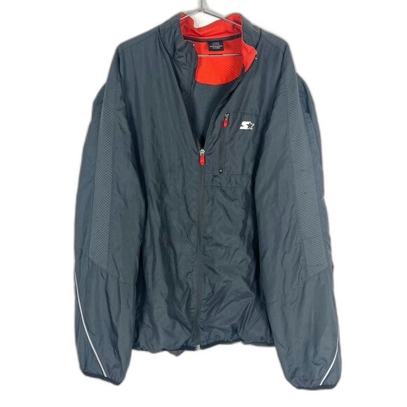 STARTER | Jackets & Coats | Vintage Starter Grey Zip Up Windbreaker ...